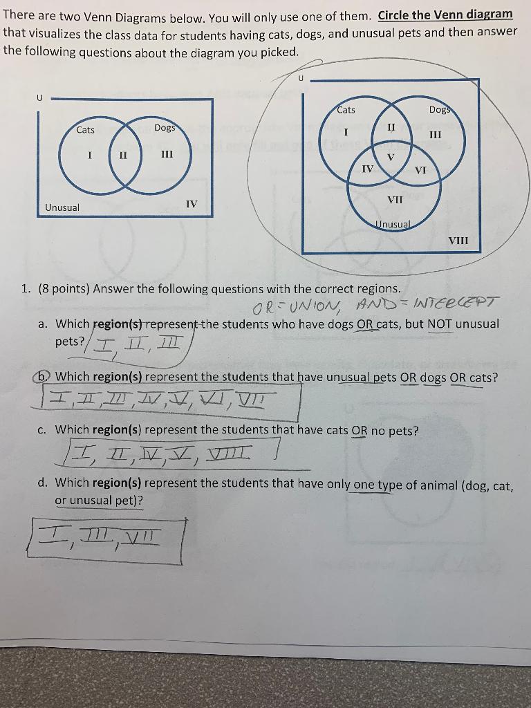 Solved There are two Venn Diagrams below. You will only use | Chegg.com