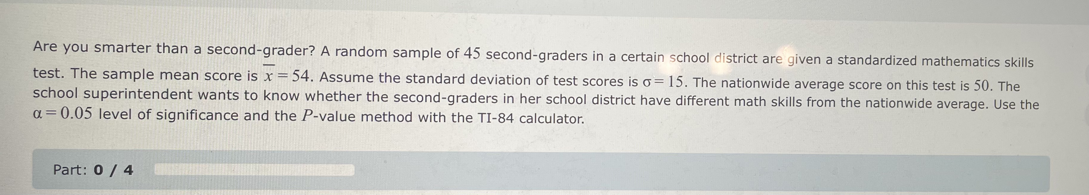Solved Are you smarter than a second-grader? A random sample | Chegg.com
