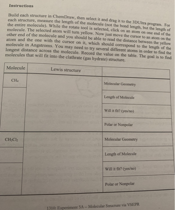 Solved Instructions Build each structure in ChemDraw, then | Chegg.com
