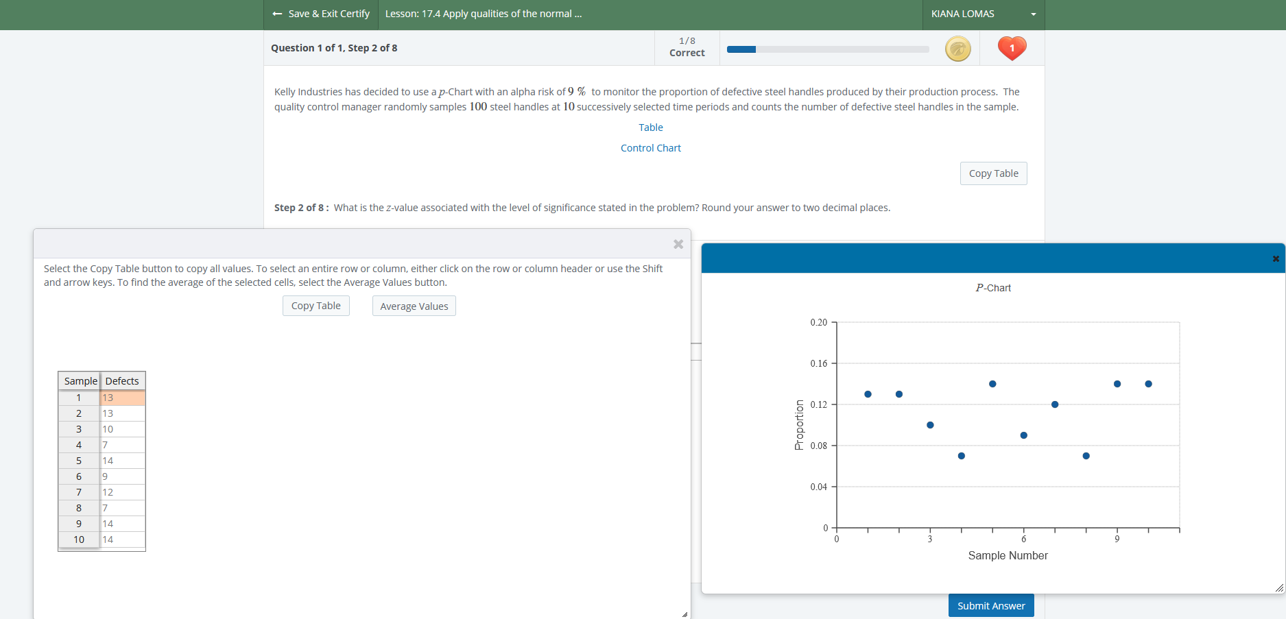 Solved + Save & Exit Certify Lesson: 17.4 Apply qualities of | Chegg.com