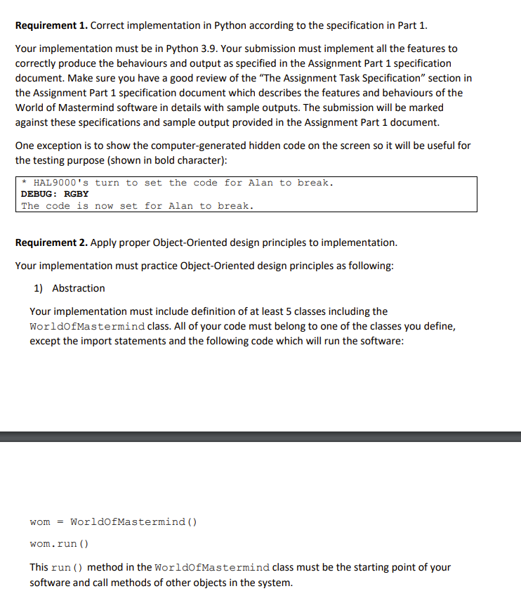 Solved As a text-based application software, WOM will use a | Chegg.com