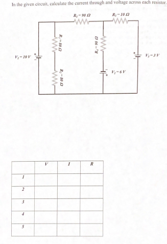 Solved In the given circuit, calculate the current through | Chegg.com
