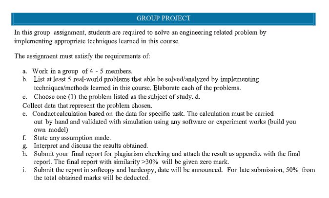 GROUP PROJECT In this group assignment, students are | Chegg.com