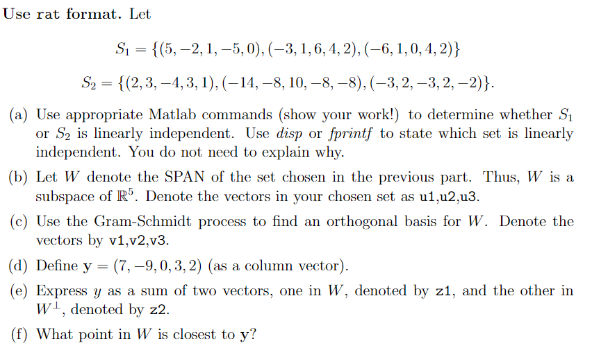 Solved Use rat format. Let | Chegg.com