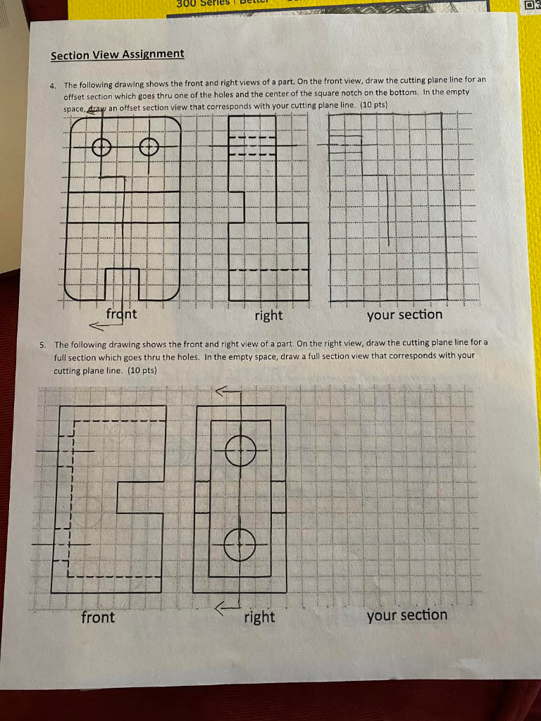 Solved 300 Series I Dell Section View Assignment 4. The | Chegg.com
