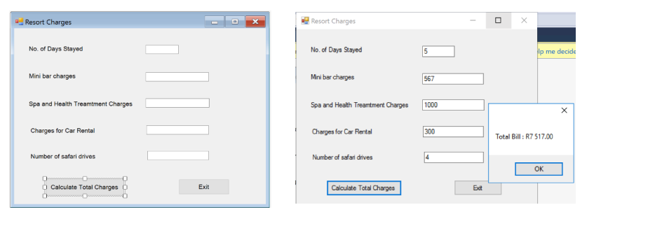Solved Using c# Create an application that calculates the | Chegg.com