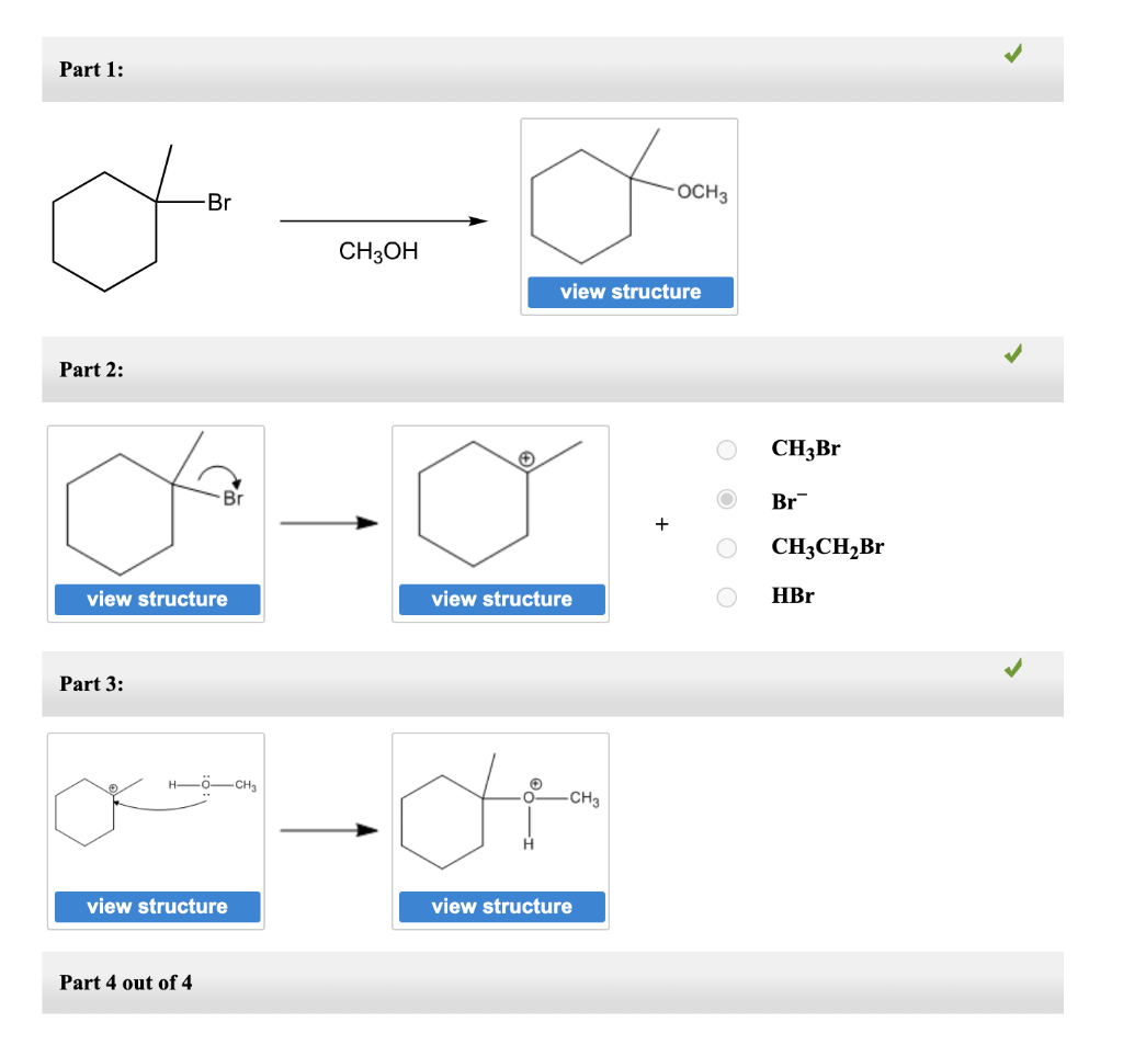 view structure Part 2: CH3Br+CH3CH2BrBr− view | Chegg.com