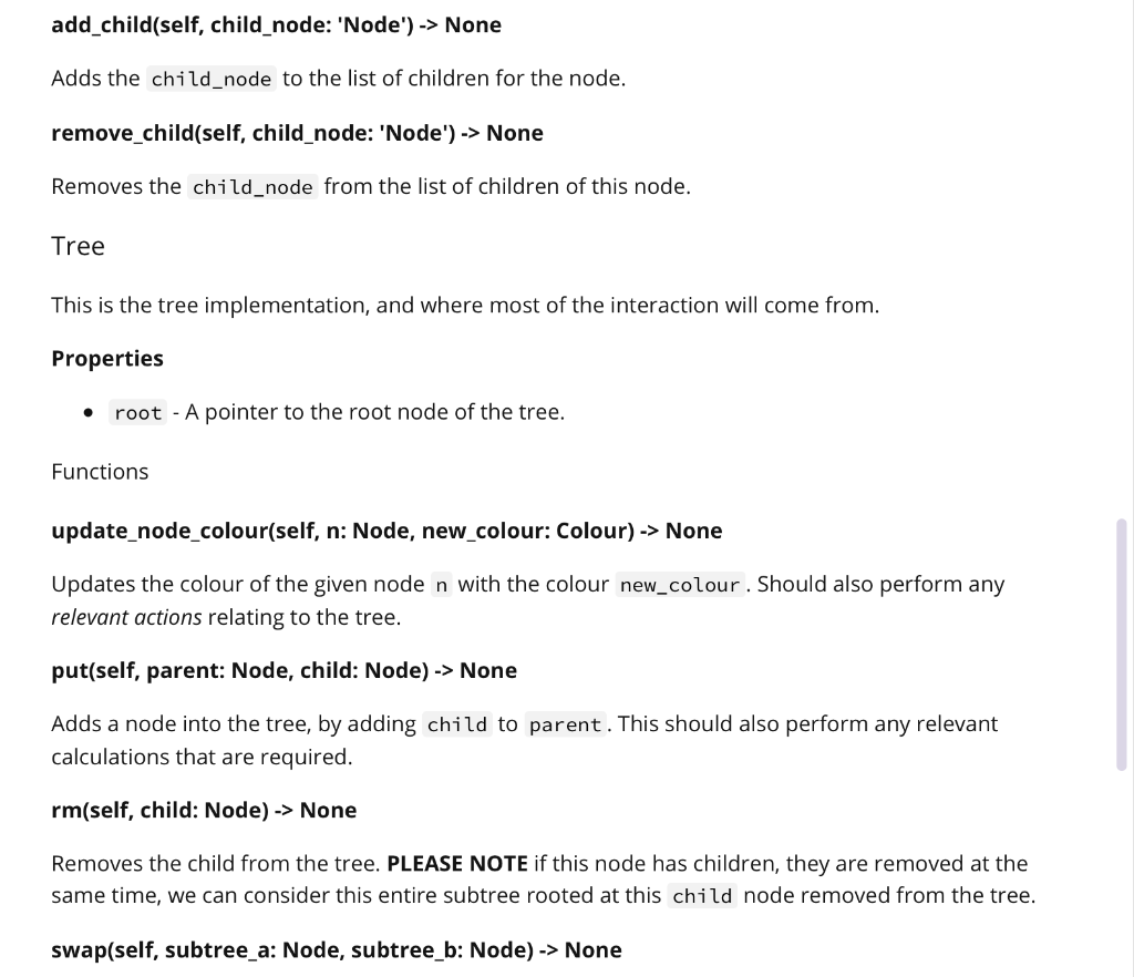 Informally, our implementation should support the | Chegg.com