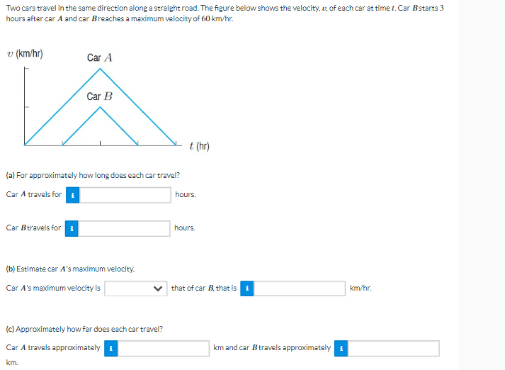 Solved Two cars travel in the same direction along a | Chegg.com