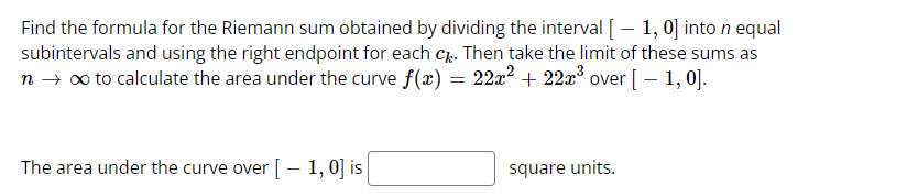 Solved Find the formula for the Riemann sum obtained by | Chegg.com