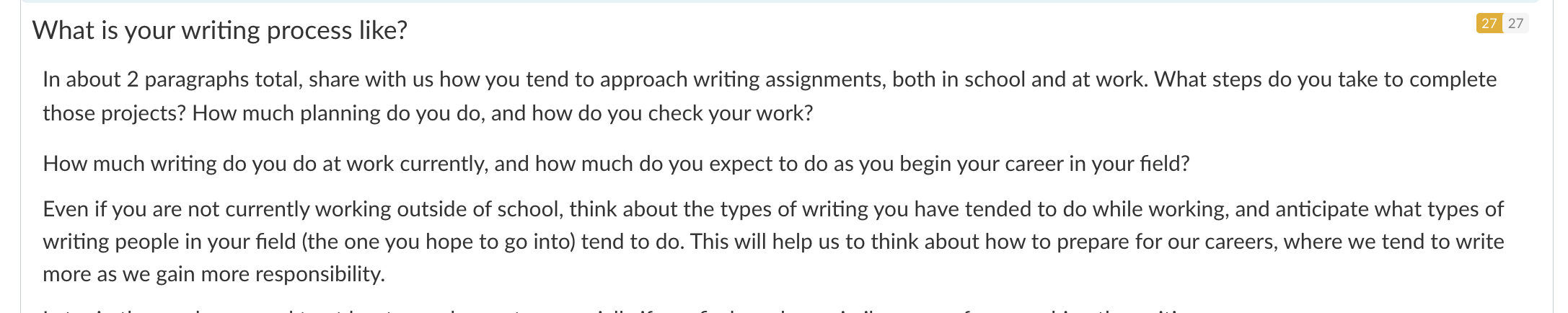 What is your writing process like? In about 2 | Chegg.com