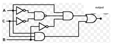 Solved Given following logical circuit with 3 inputs A, B | Chegg.com