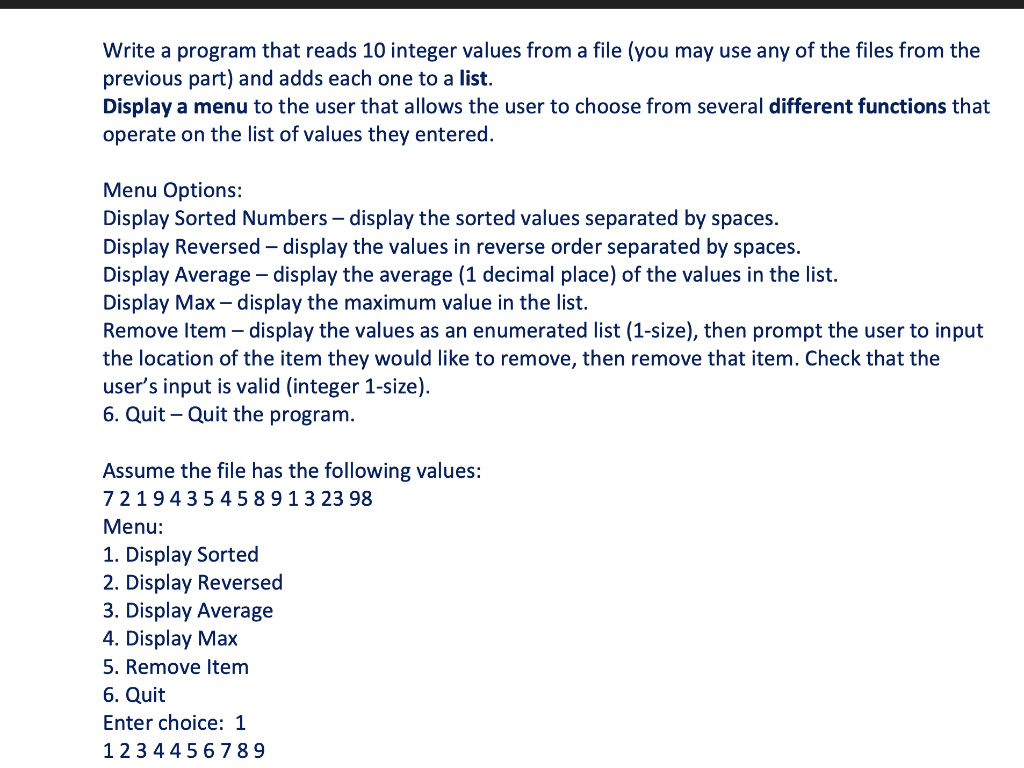 Solved Write A Program That Reads 10 Integer Values From A 9195