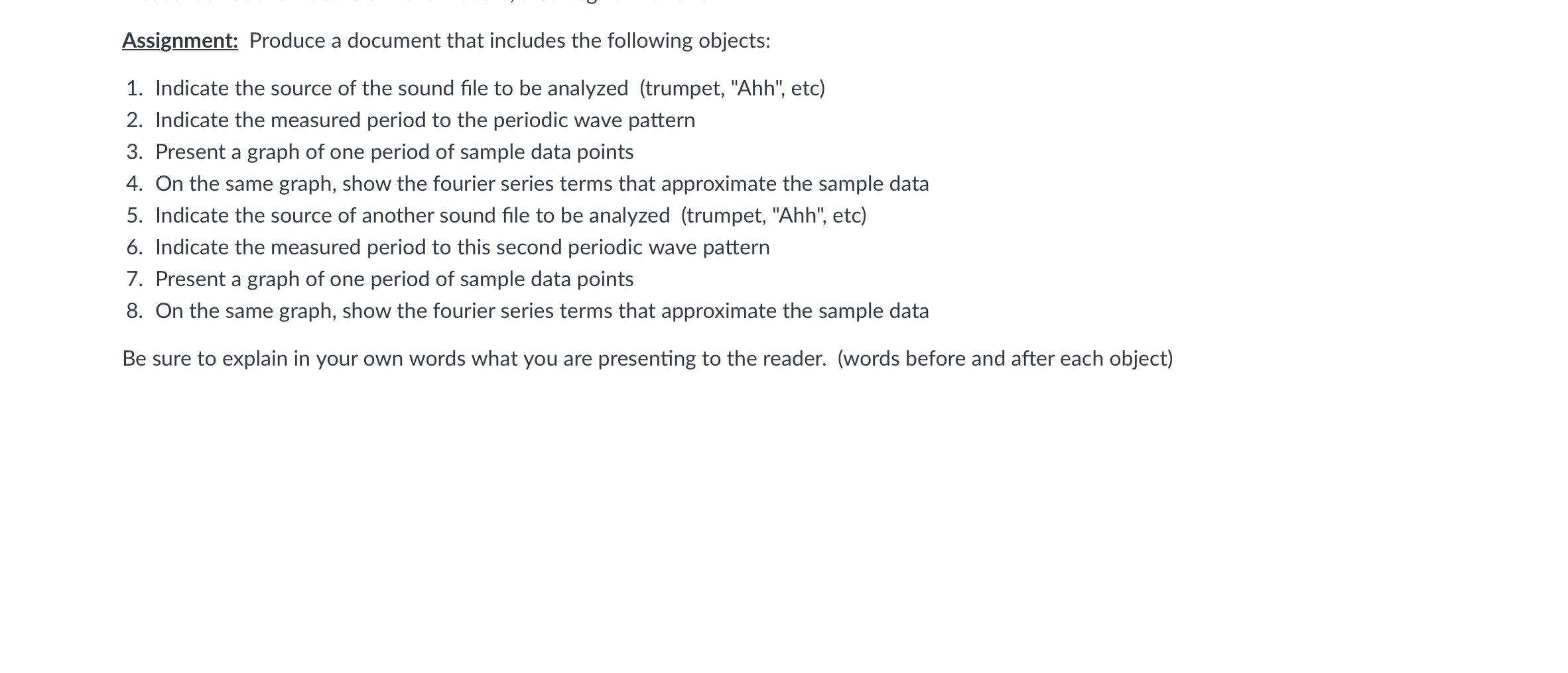 Assignment: Produce a document that includes the | Chegg.com