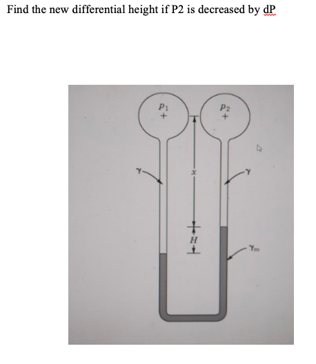 Solved Find the new differential height if P2 is decreased | Chegg.com