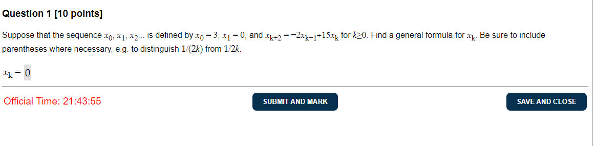 Solved Suppose that the sequence x0,x1,x2… is defined by | Chegg.com