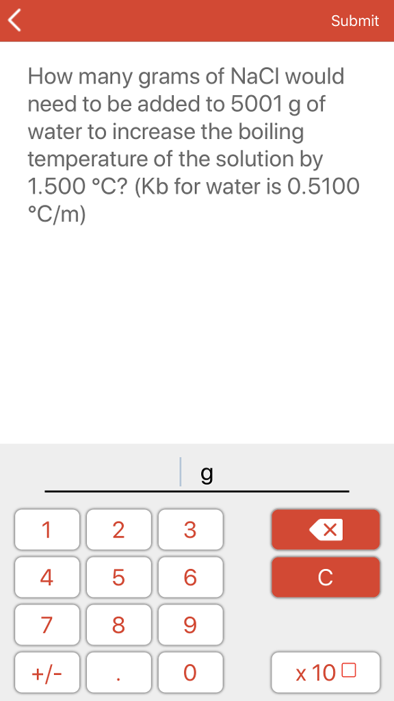 Solved Submit How many grams of NaCl would need to be added | Chegg.com
