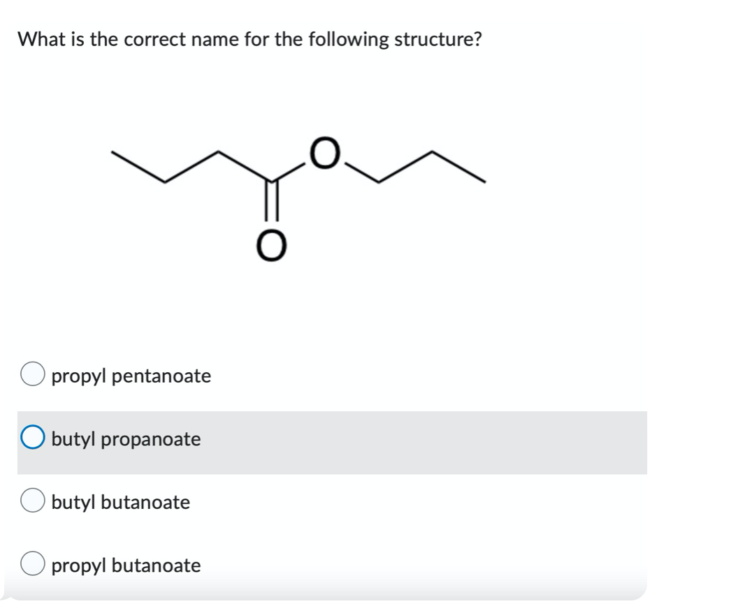 Solved What is the correct name for the following structure? | Chegg.com