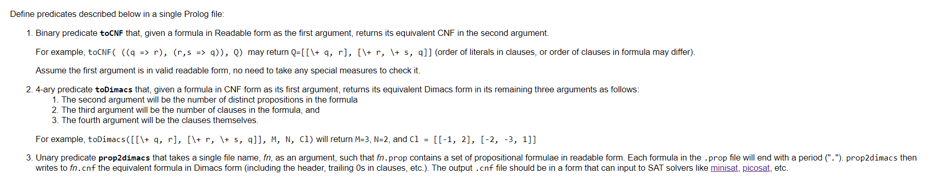 Define Predicates Described Below In A Single Prolog 