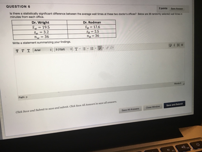Solved Is there a statistically significant difference | Chegg.com
