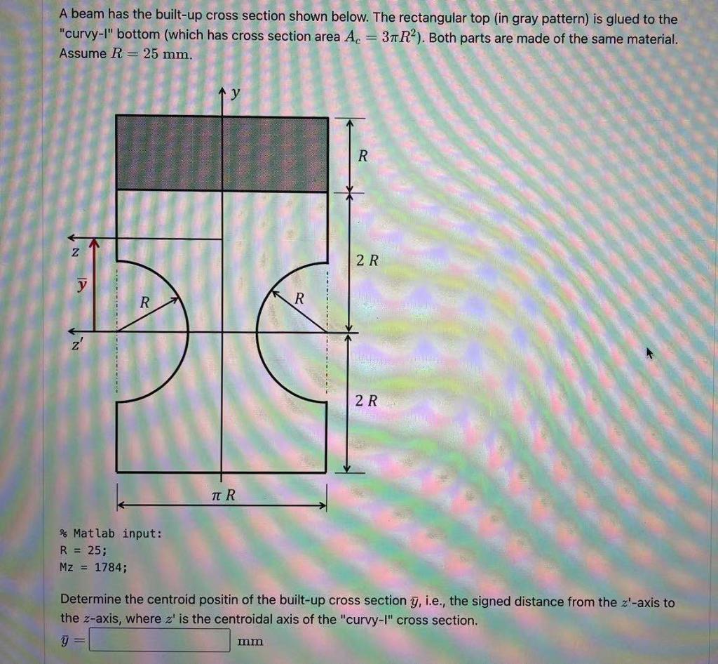 Solved A beam has the built-up cross section shown below. | Chegg.com