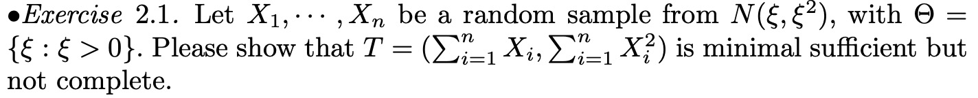 Solved -Exercise 2.1. ﻿Let x1,cdots,xn ﻿be a random sample | Chegg.com
