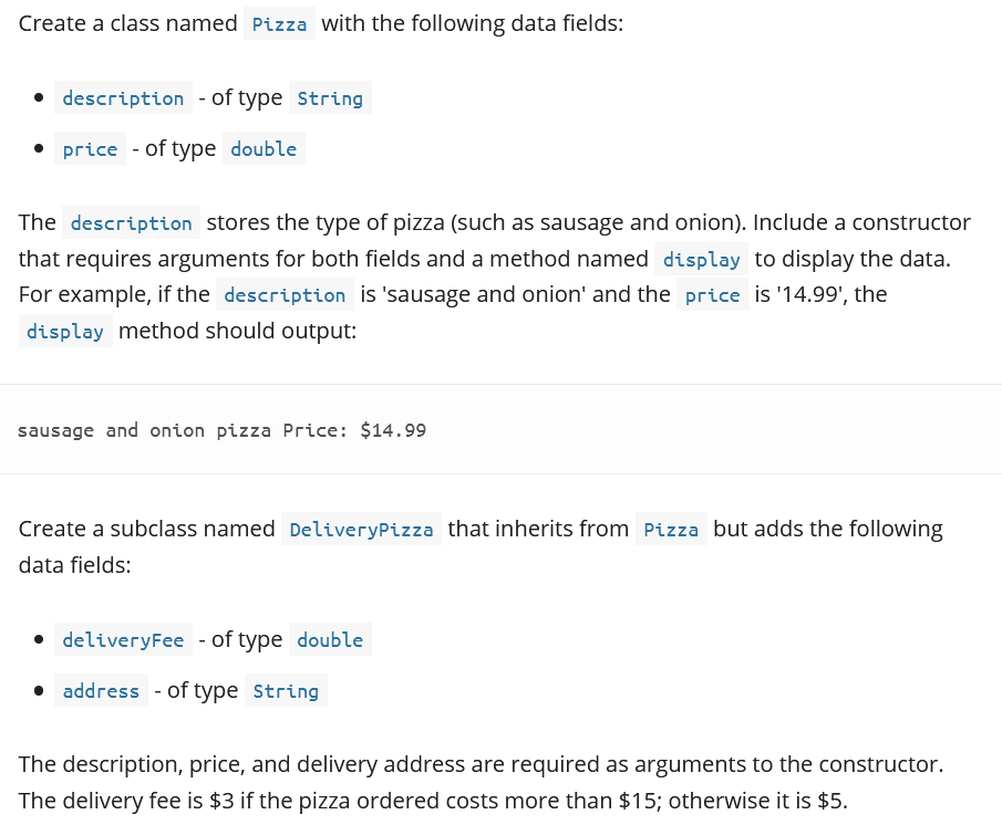 Solved Please Give The Answer In Java Create A Class Named