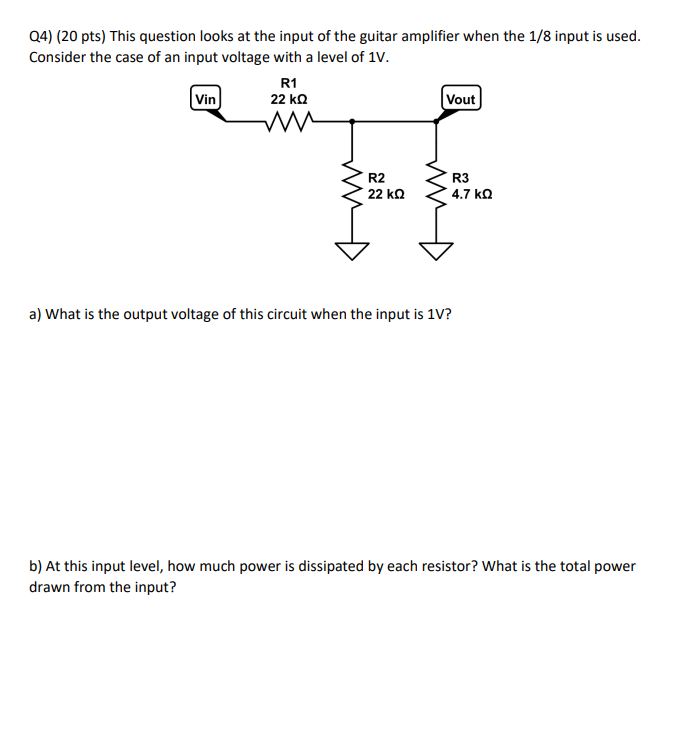 Solved Q4) (20 pts) This question looks at the input of the | Chegg.com