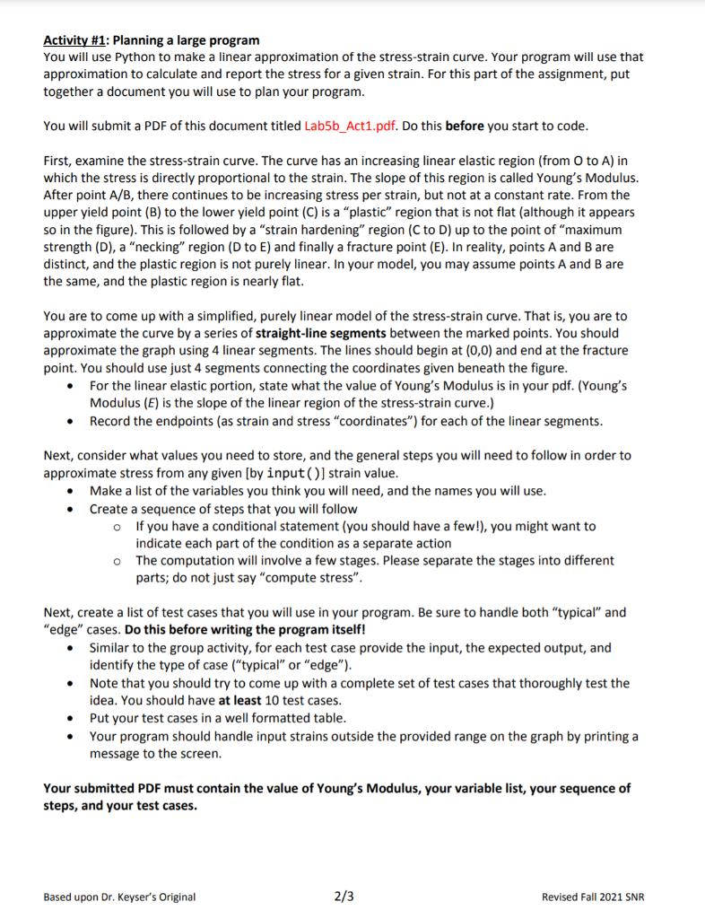 Activity #1: Planning a large program You will use | Chegg.com