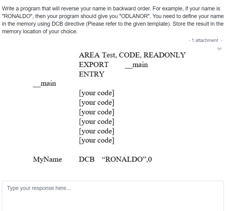 Write a program that will reverse your name in | Chegg.com
