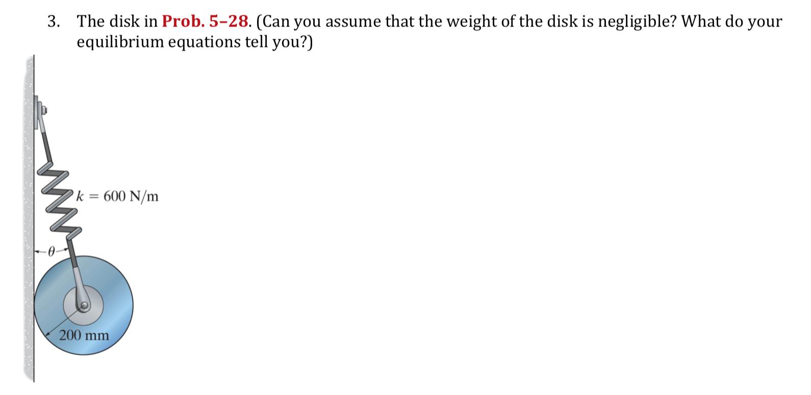 3. The disk in Prob. 5-28. (Can you assume that the | Chegg.com