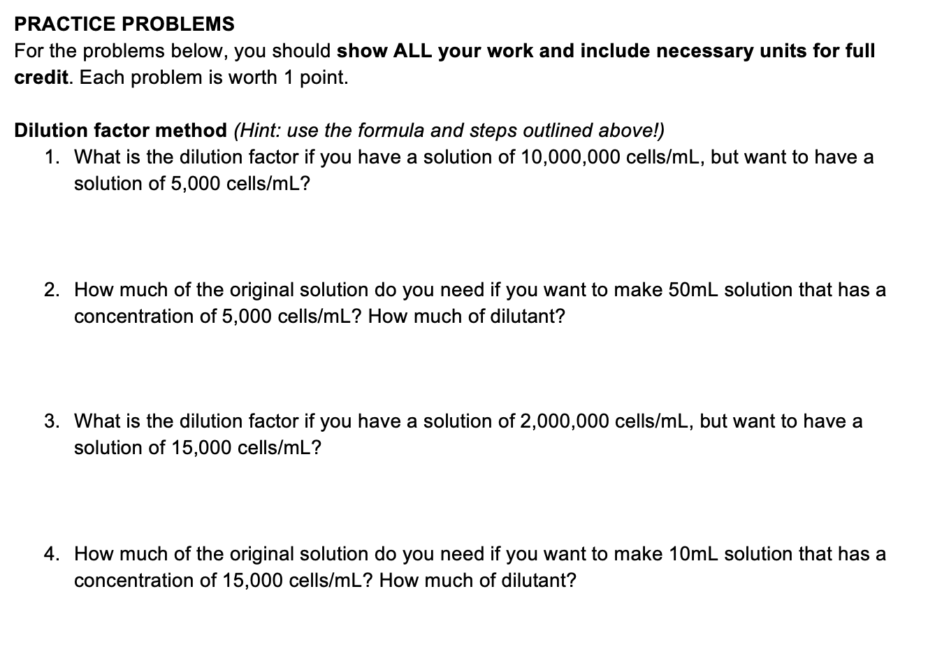 Solved PRACTICE PROBLEMS For the problems below, you should | Chegg.com