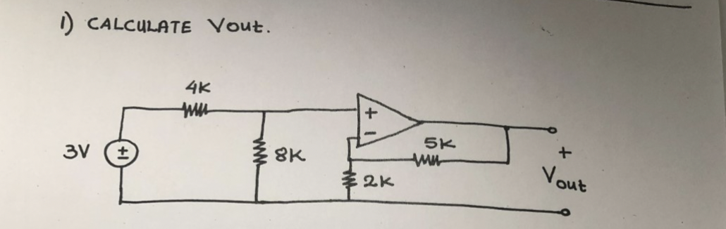 Solved 1) Calculate vout. | Chegg.com Solved 1) Calculate vout. | Chegg.com