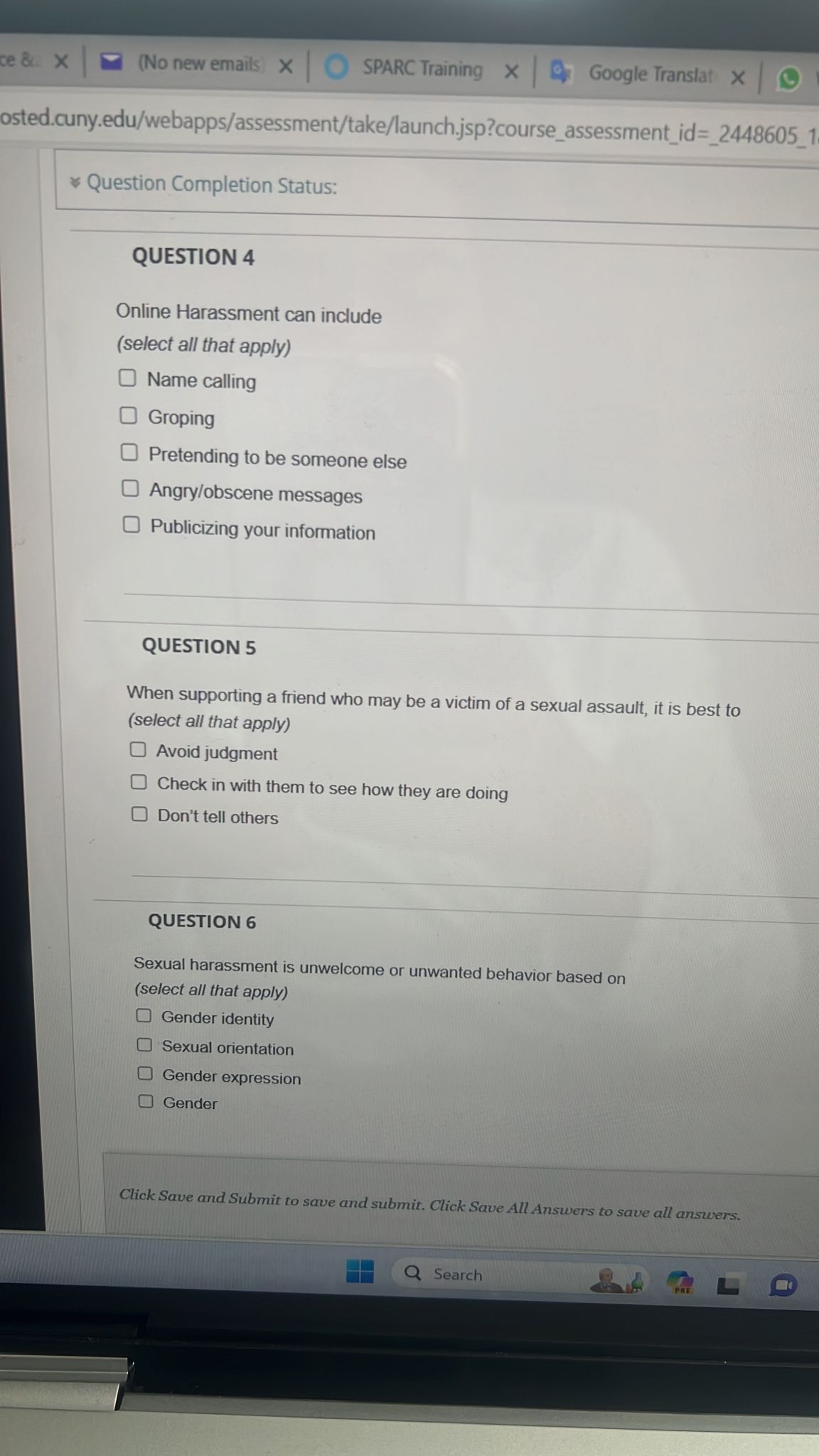 Solved QUESTION 4Online Harassment can include(select all | Chegg.com