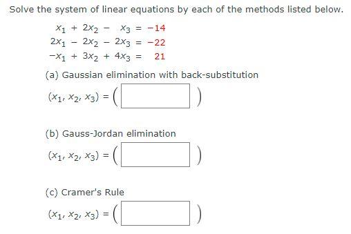 Solved Write the system of linear equations in the form Ax = | Chegg.com
