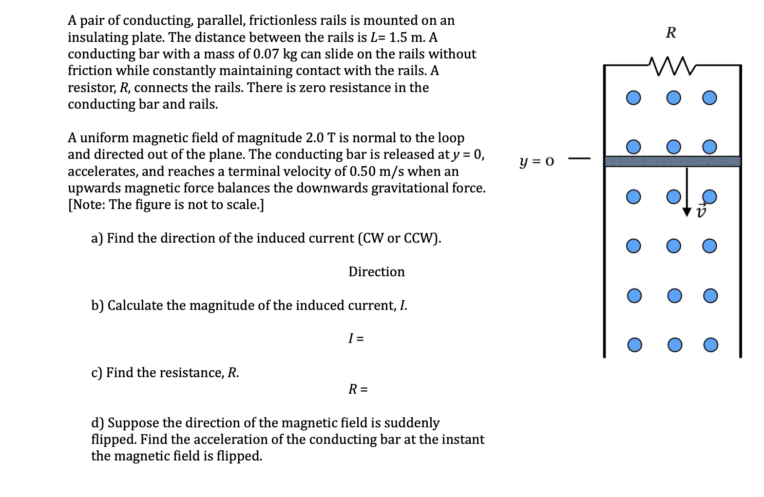 Solved A pair of conducting, parallel, frictionless rails is | Chegg.com