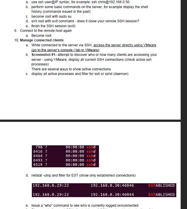 Solved Introduction SSH (Secure Shell) allows you to manage | Chegg.com