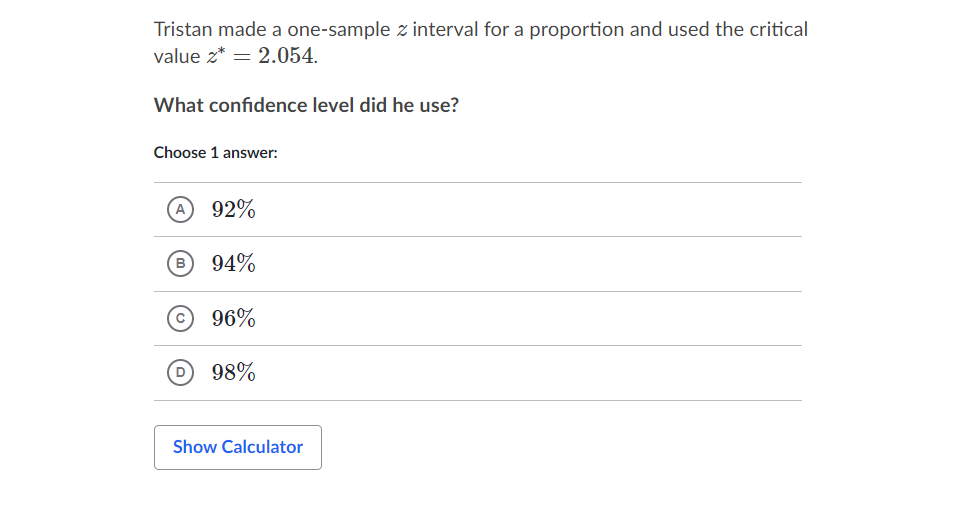 Solved Tristan made a one-sample z interval for a proportion | Chegg.com