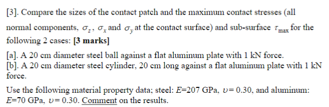 Solved Compare the sizes of the contact patch and the | Chegg.com