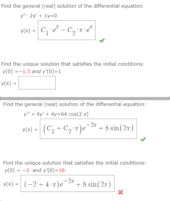 Solved Find the general (real) solution of the differential | Chegg.com