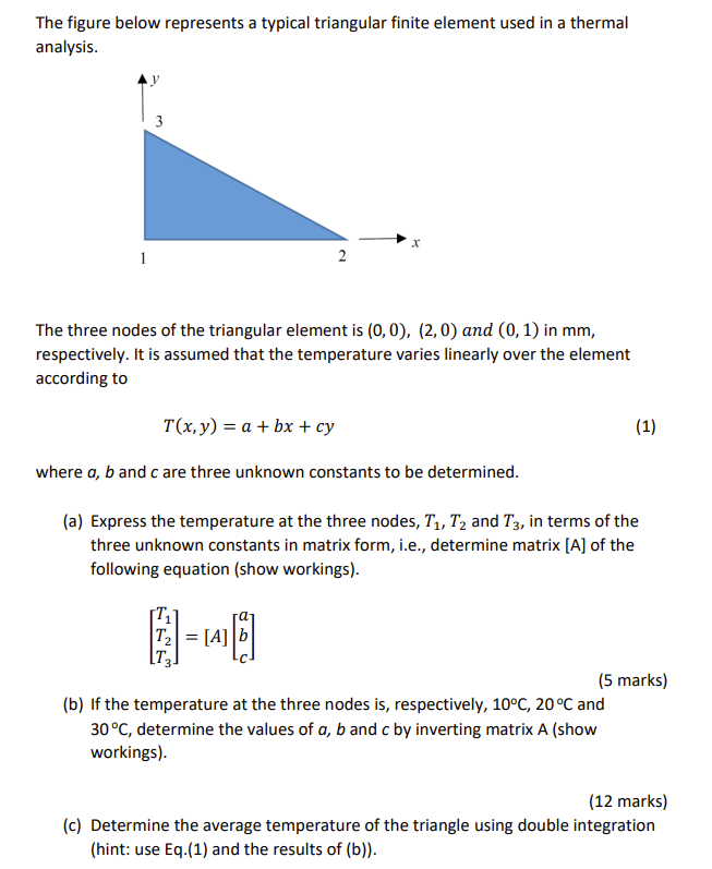 Solved The figure below represents a typical triangular | Chegg.com