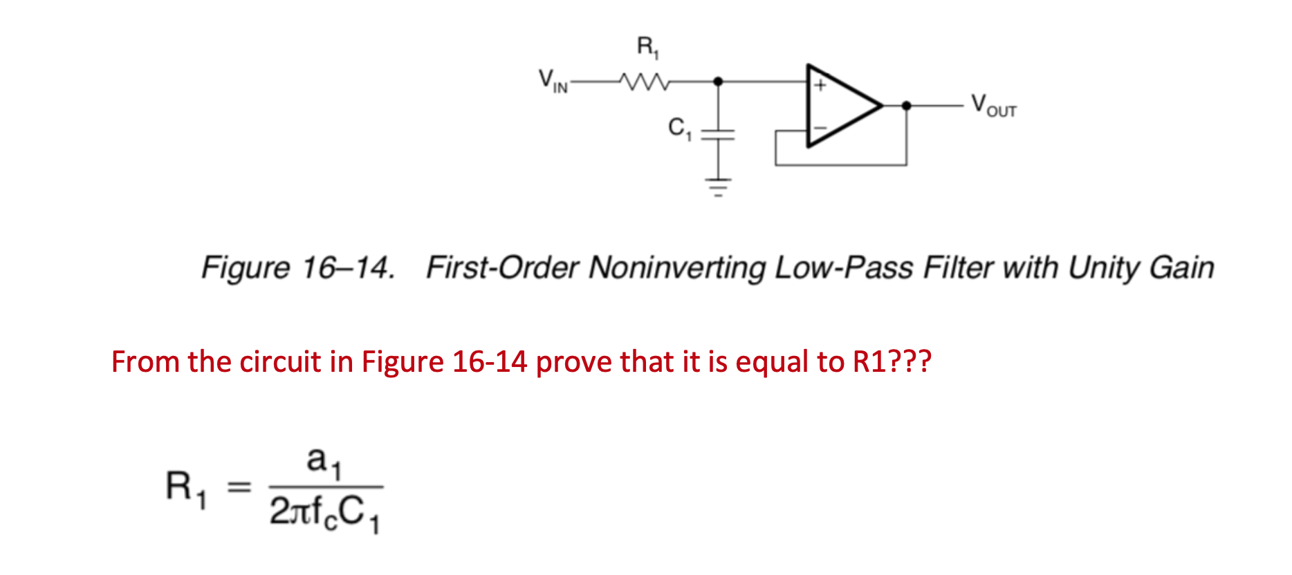 Solved VING Vout C, + Figure 16–14. First-Order Noninverting | Chegg.com