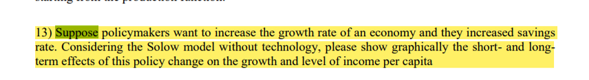 Solved Suppose policymakers want to increase the growth rate | Chegg.com