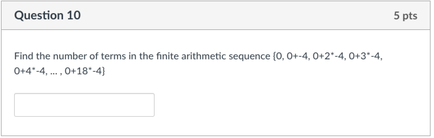 Solved Find the number of terms in the finite arithmetic | Chegg.com