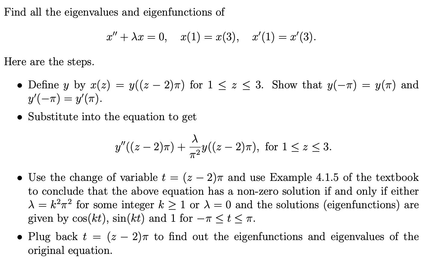 Solved Find all the eigenvalues and eigenfunctions of x" + x | Chegg.com