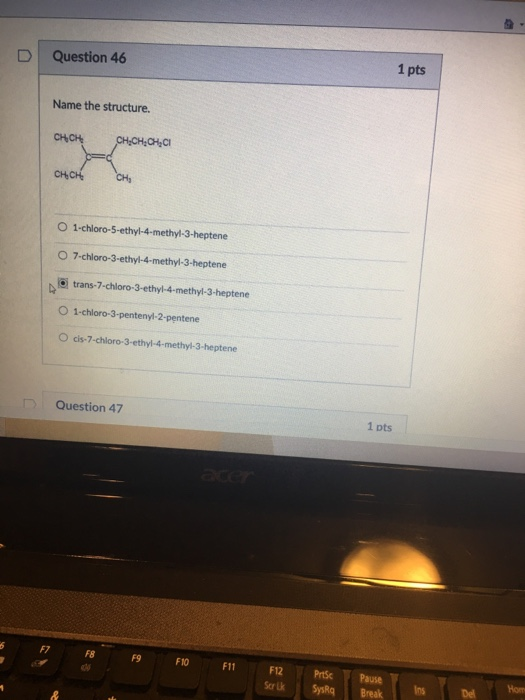 Solved 1 pts D | Question 46 Name the structure. 어어 CH CH | Chegg.com