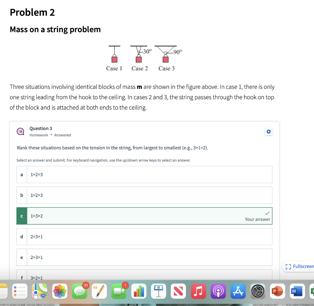 Solved Problem 2 Mass on a string problem ¥300 90° Y Case 1 | Chegg.com