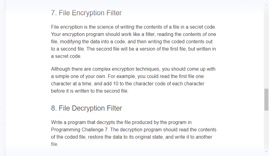 Solved 7 File Encryption Filter File Encryption Is The