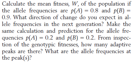 Solved 8. Suppose that a population is segregating for two | Chegg.com