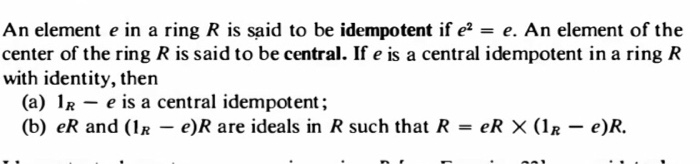 Solved An element e in a ring R is said to be idempotent if | Chegg.com